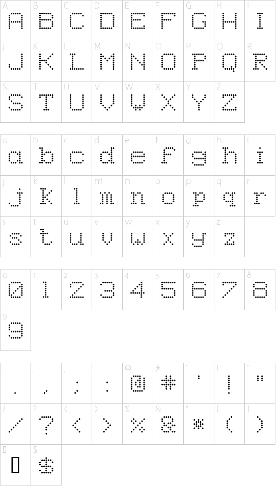 8Pin Matrix font details - 1001 Fonts Free